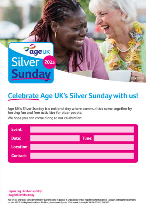 Age UK’s Silver Sunday 2025 A4 Poster Editable 2 | Silver Sunday