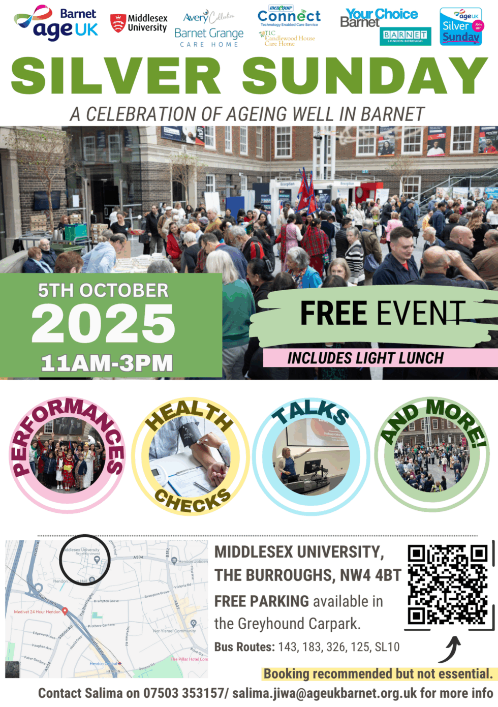 SILVER SUNDAY CELEBRATION with Age UK Barnet at Middlesex University ...